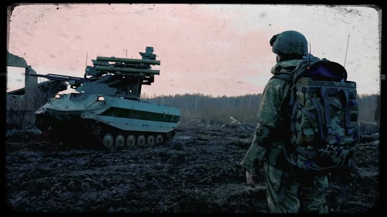 Robotic unmanned complex of the Russian Army - YouTube