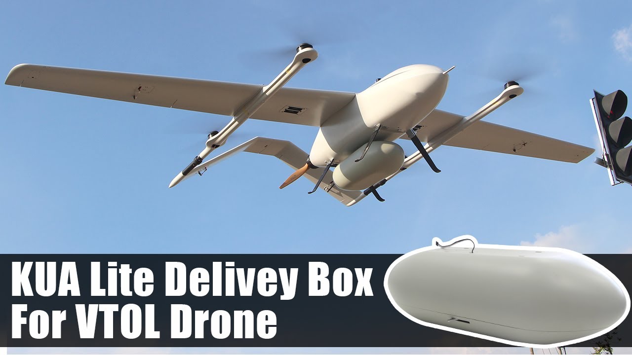 KUA Lite cargo delivery box for VTOL drone - YouTube