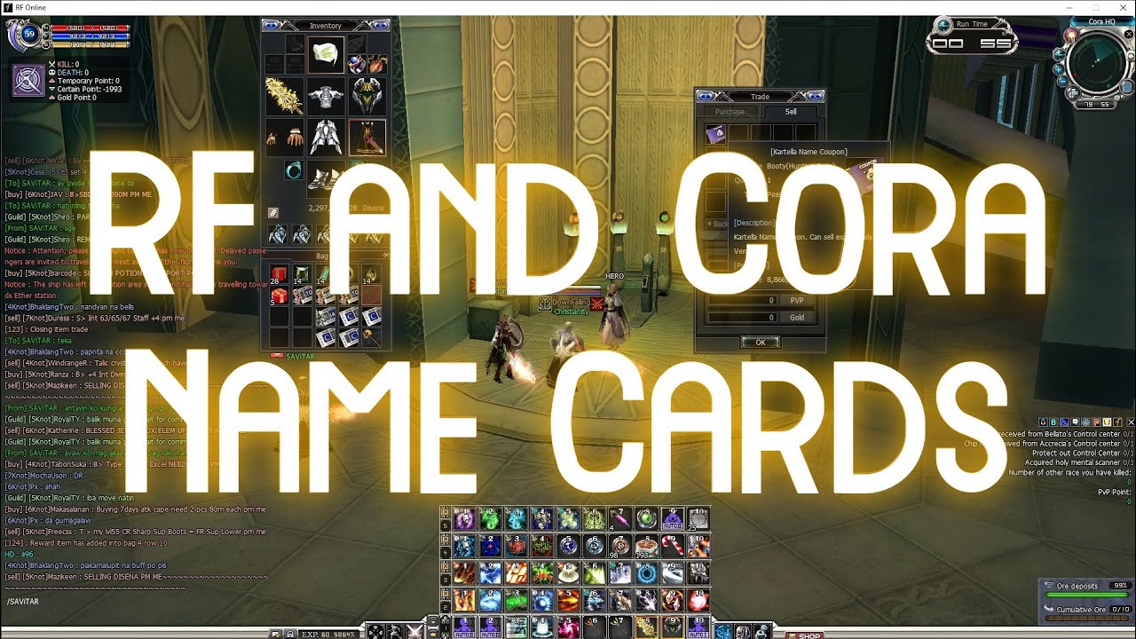 RF and Cora Name Cards Value - RF Online PlayPark NeoNexus - YouTube