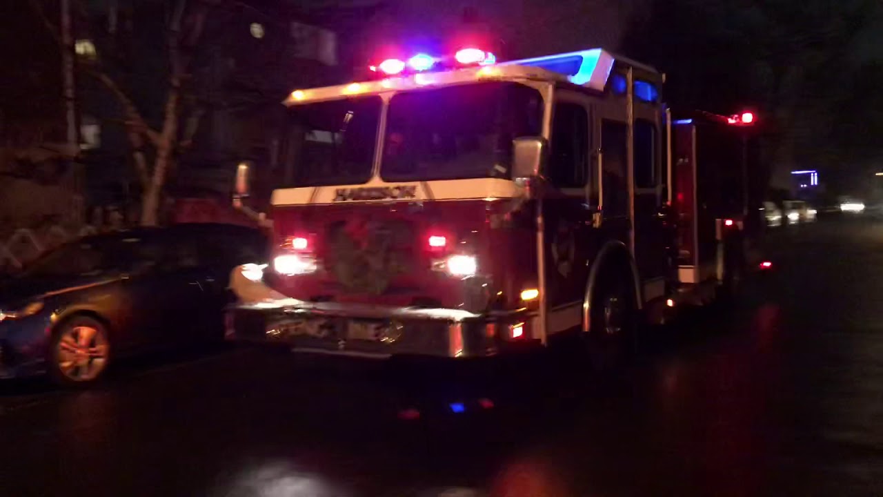 HARRISON FIRE DEPARTMENT ENGINE 3 RESPONDING ON SUSSEX STREET IN ...