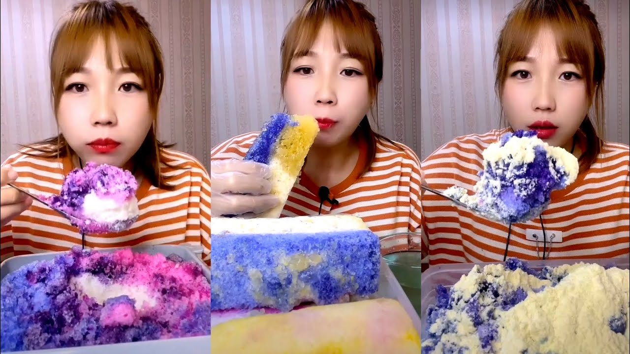 ASMR SHAVED ICE EATING. ICE EATING - YouTube