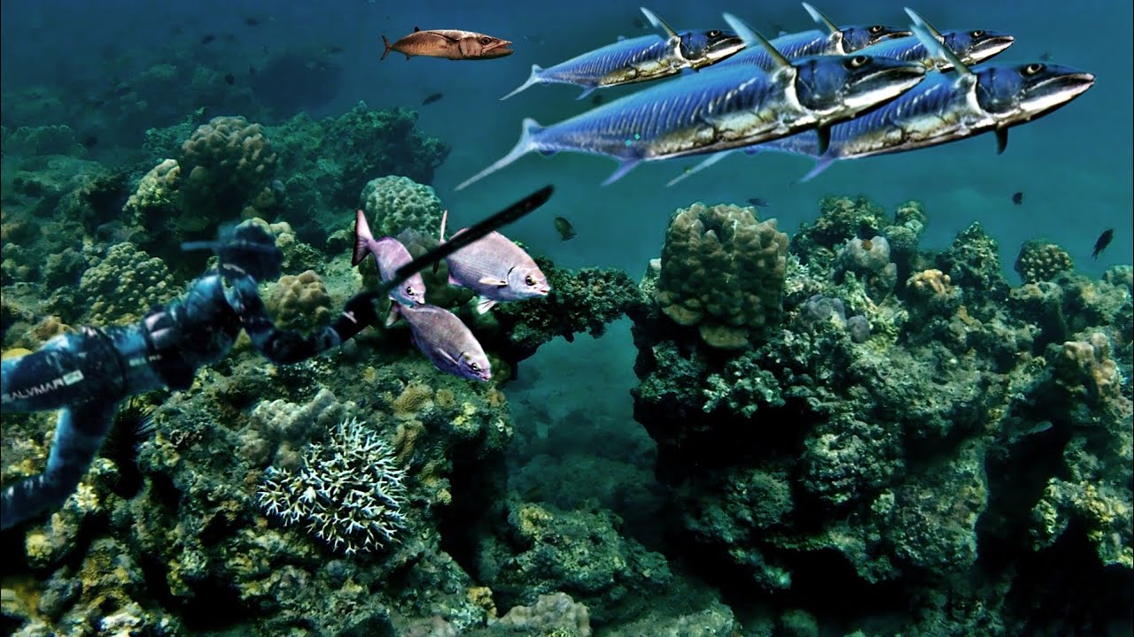 king mackerel, giant marble grouper croacker fish and trigger fish on ...