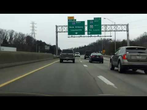 Interstate 265 - Indiana (Exits 7 to 0) westbound - YouTube