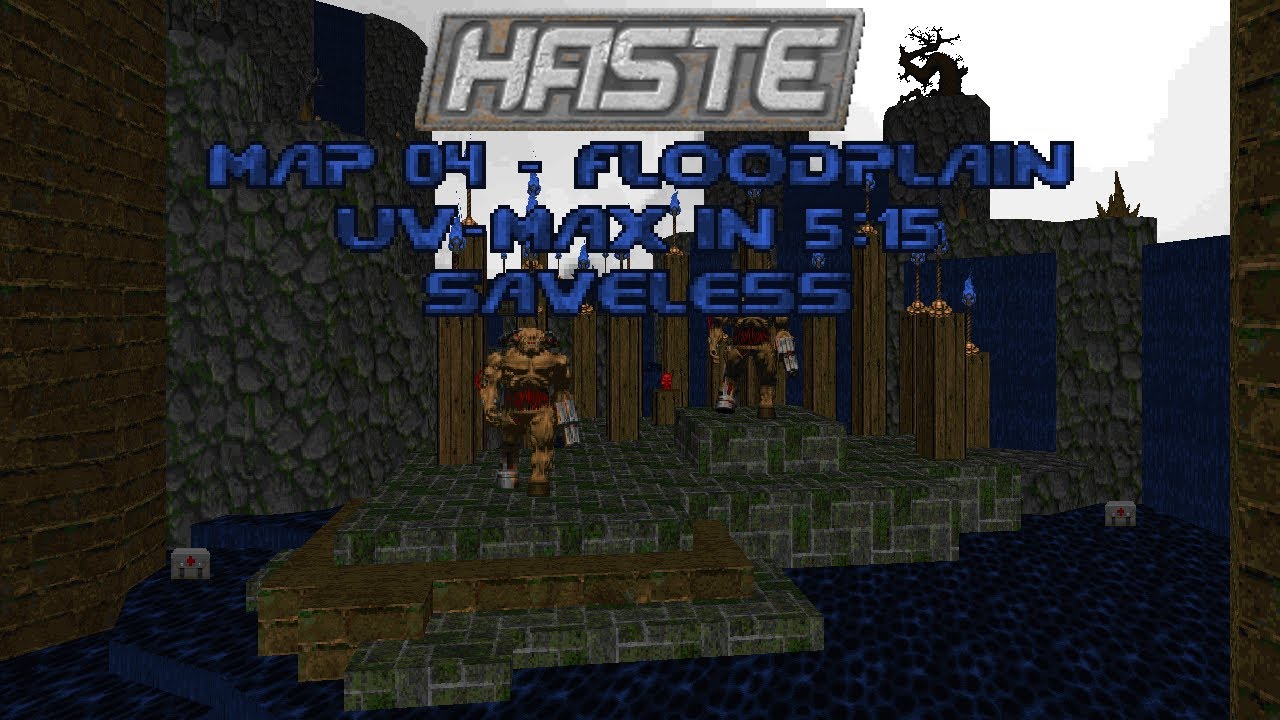 (Doom II) Haste: Map 04 - Floodplain (UV-Max Speedrun in 5:15) - YouTube