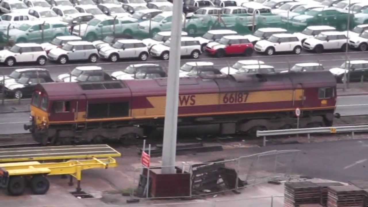 Class 66 66187 seen at Southampton Docks 13/09/2013 - YouTube
