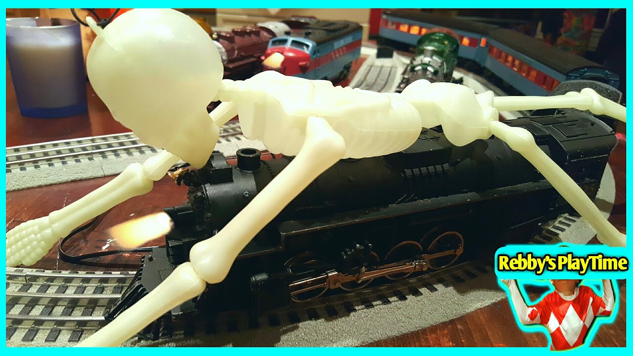 Toy Trains For Kids Funny Skeleton Ride On Train For Halloween Rebby's ...