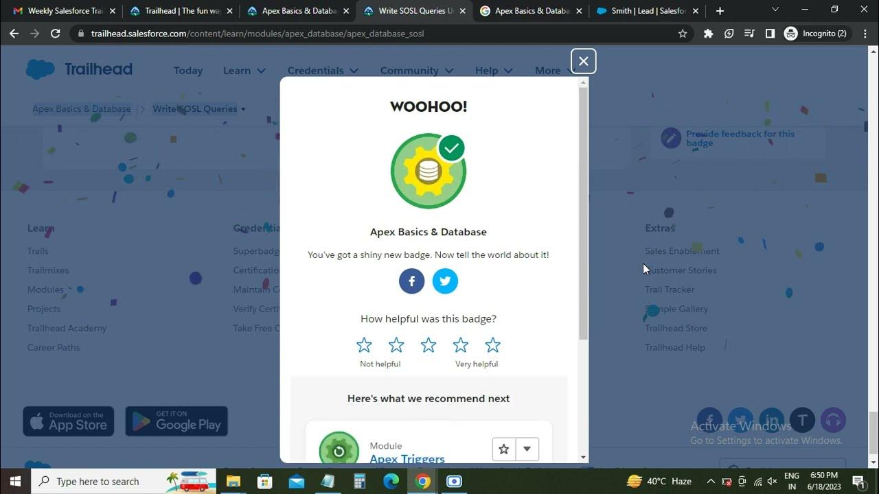 Trailhead - Apex Basics & Database | Write SOSL Queries in Salesforce - YouTube