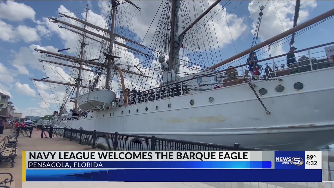 U.S. Coast Guard’s Barque Eagle arrives in Pensacola - YouTube