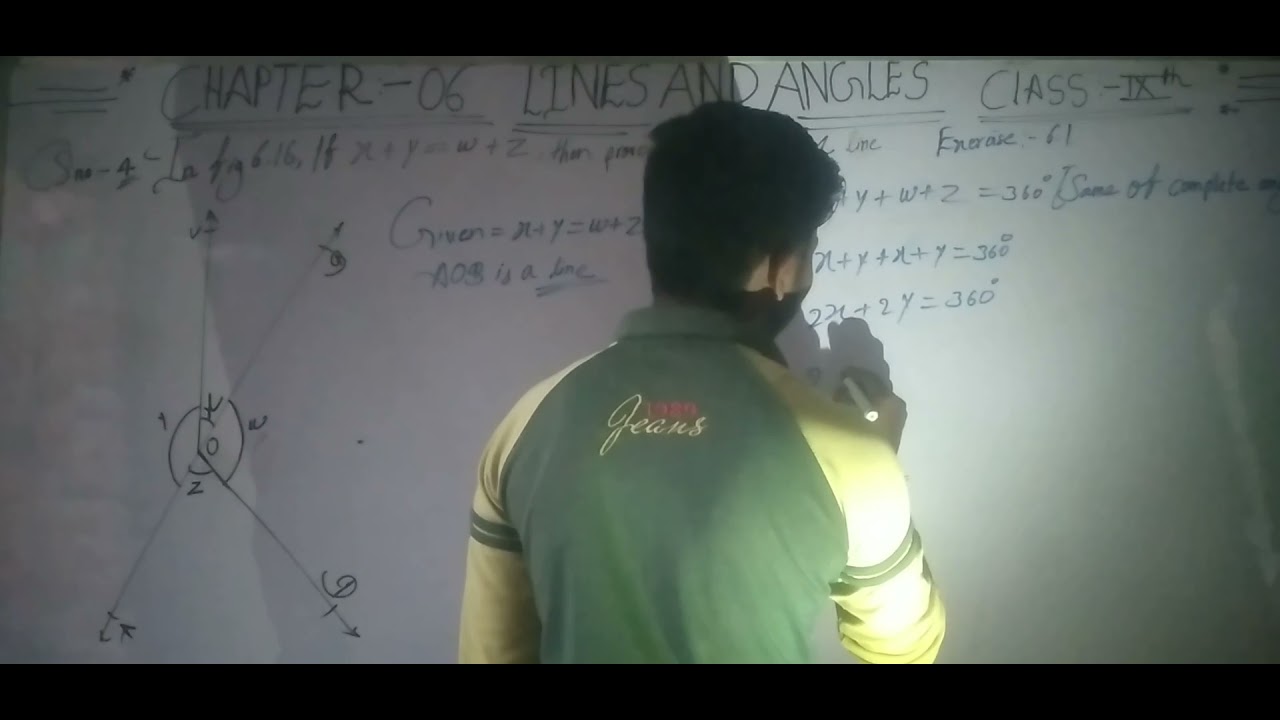 Maths ka question class:-9 ka solution Chapter name lines and angles ...