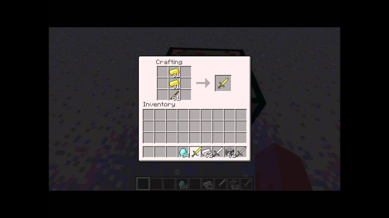 Minecraft: How To Make Swords - YouTube