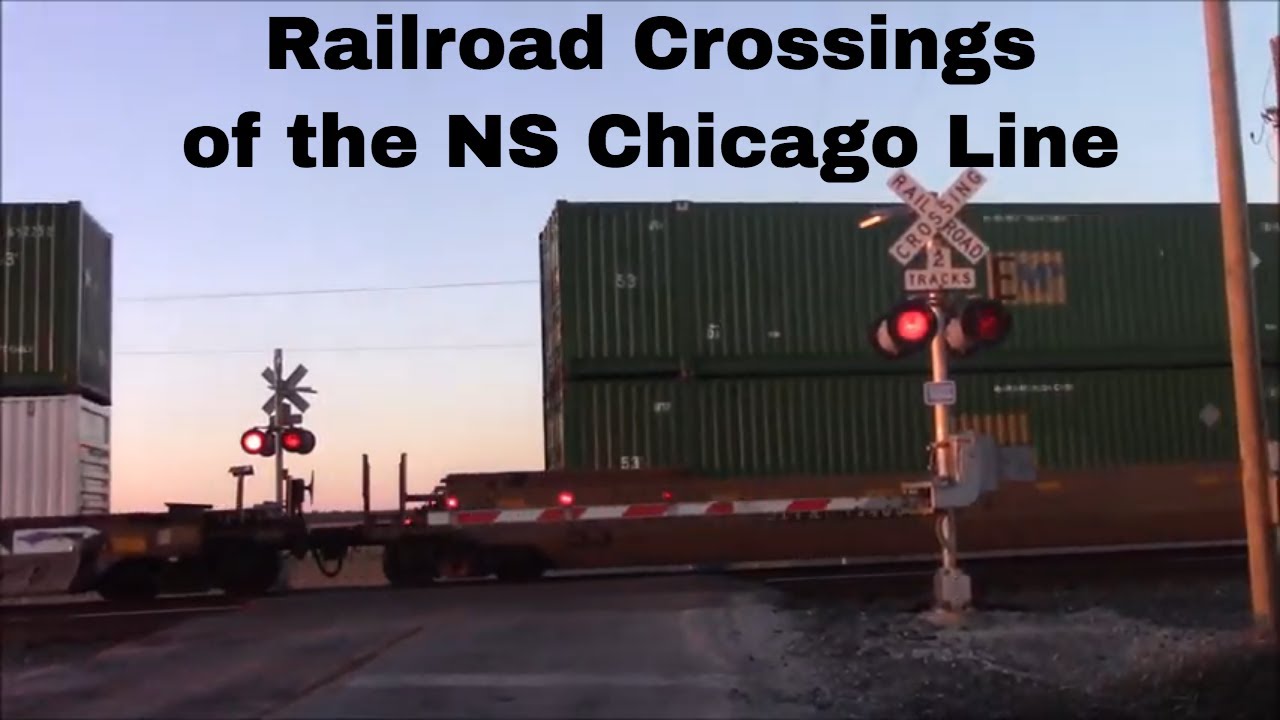 Railroad Crossings of the NS Chicago Line 2018 Part 1 - YouTube