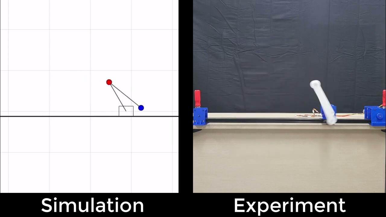 Swing-up control of the double inverted pendulum : Simulation Vs. Experiment - YouTube