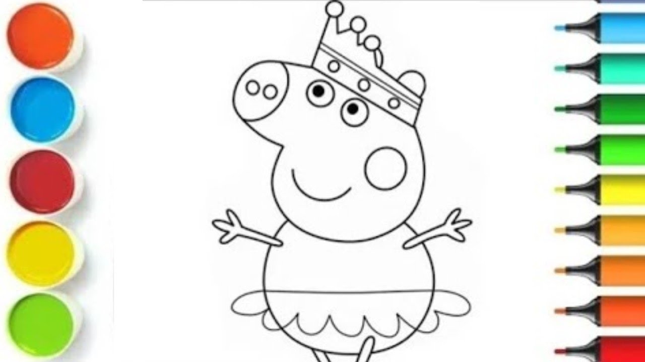 George pig Easy | Peppa pig Full Episode | Peppa Pig Drawing and ...