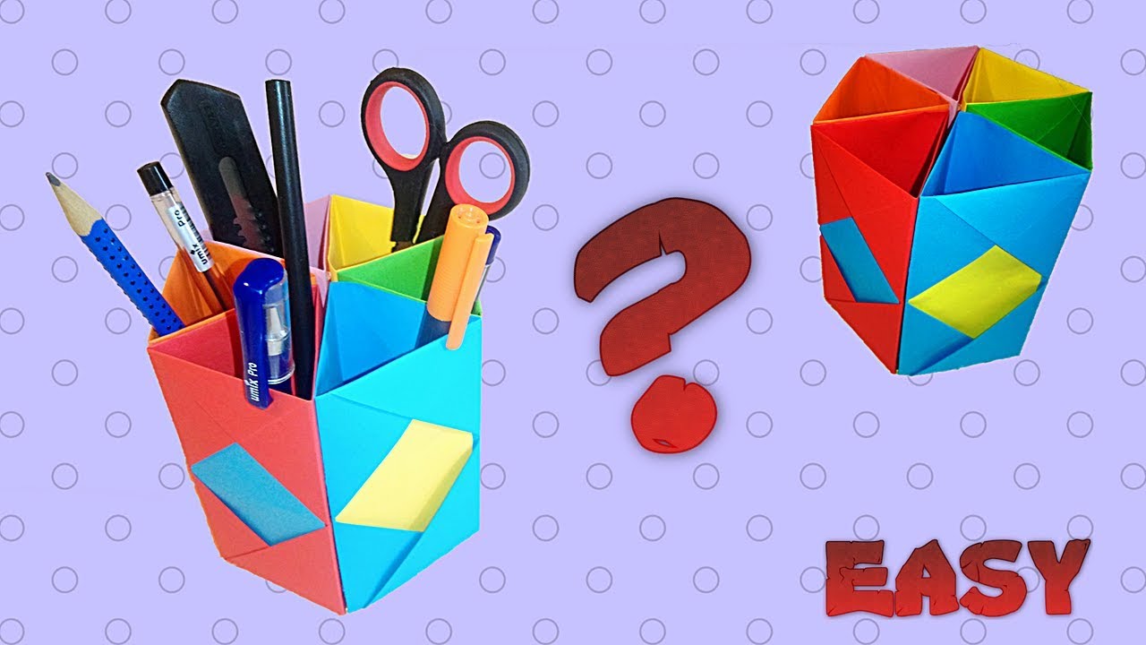 Pencil Holder - DIY How to Make Handmake Pen Stand - YouTube