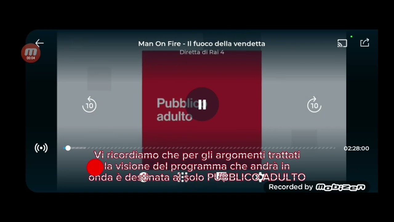 Secondo cartello generico (Pubblico Adulto) (ripreso da Rai Play) (Rai 4) ma l'ho modificato ...