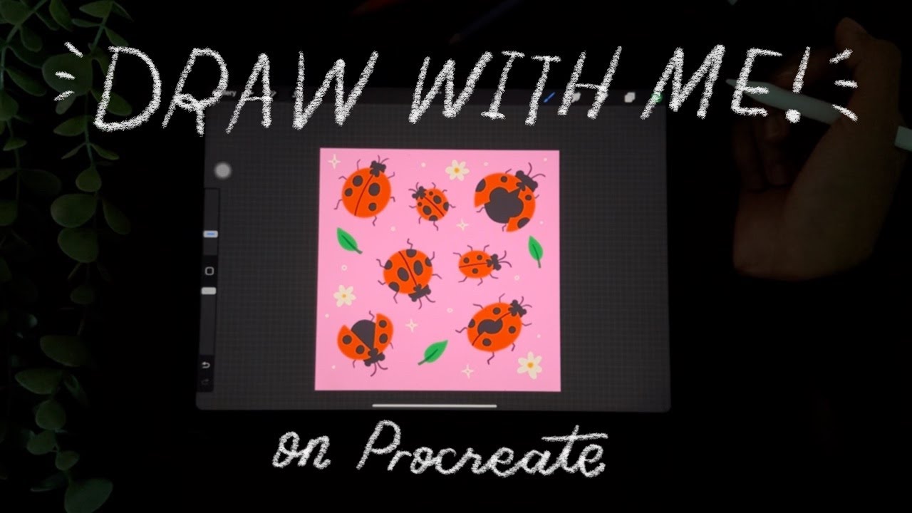 Draw With Me | A Simple Ladybird Illustration with Procreate - YouTube