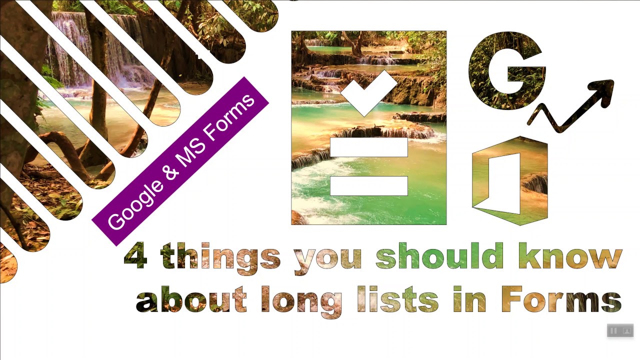 4 tips for long lists in Microsoft & Google Forms - YouTube