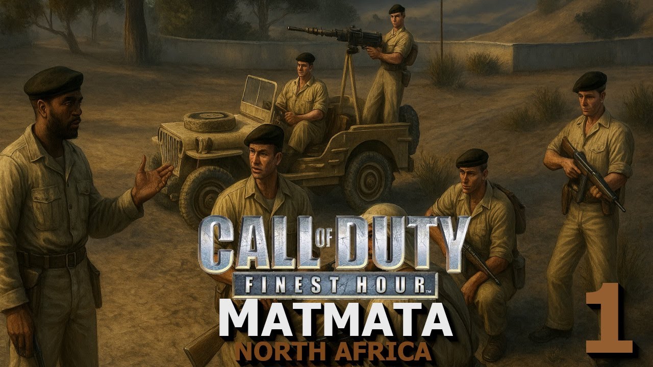 Call of Duty Finest Hour: Matmata HARD Gameplay - YouTube