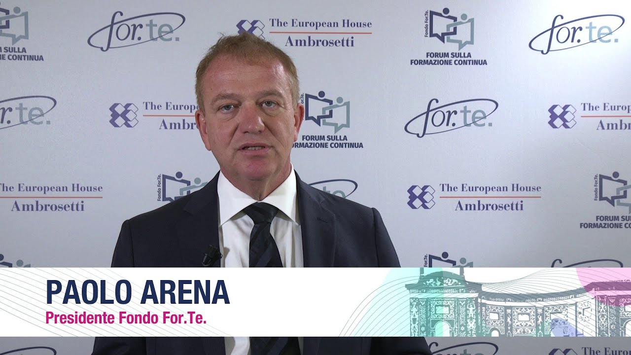 Intervista a Paolo Arena, Presidente di Fondo For.Te. | 1° Forum sulla formazione continua - YouTube