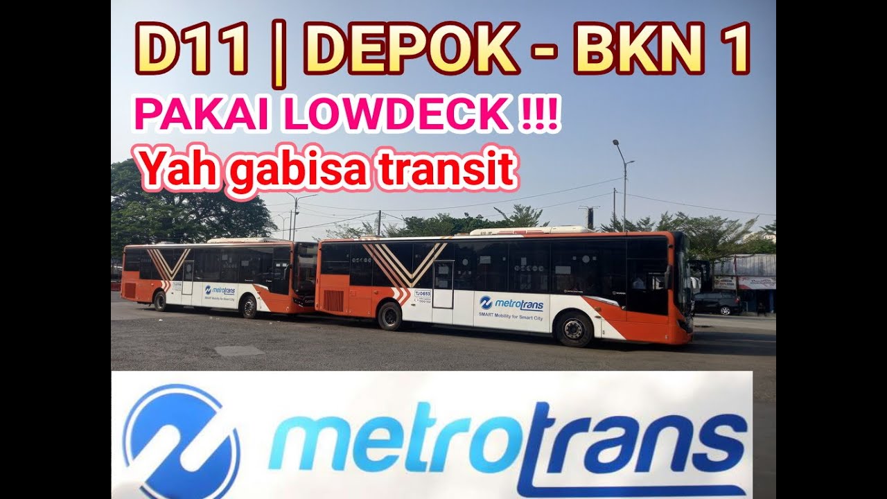 Transjakarta D11 pakai metrotrans dan terkoneksi dengan LRT - YouTube