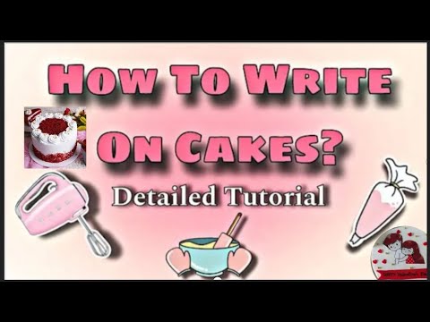 how to write on cake. cake writing tips nd tricks. cake pr name kaise ...