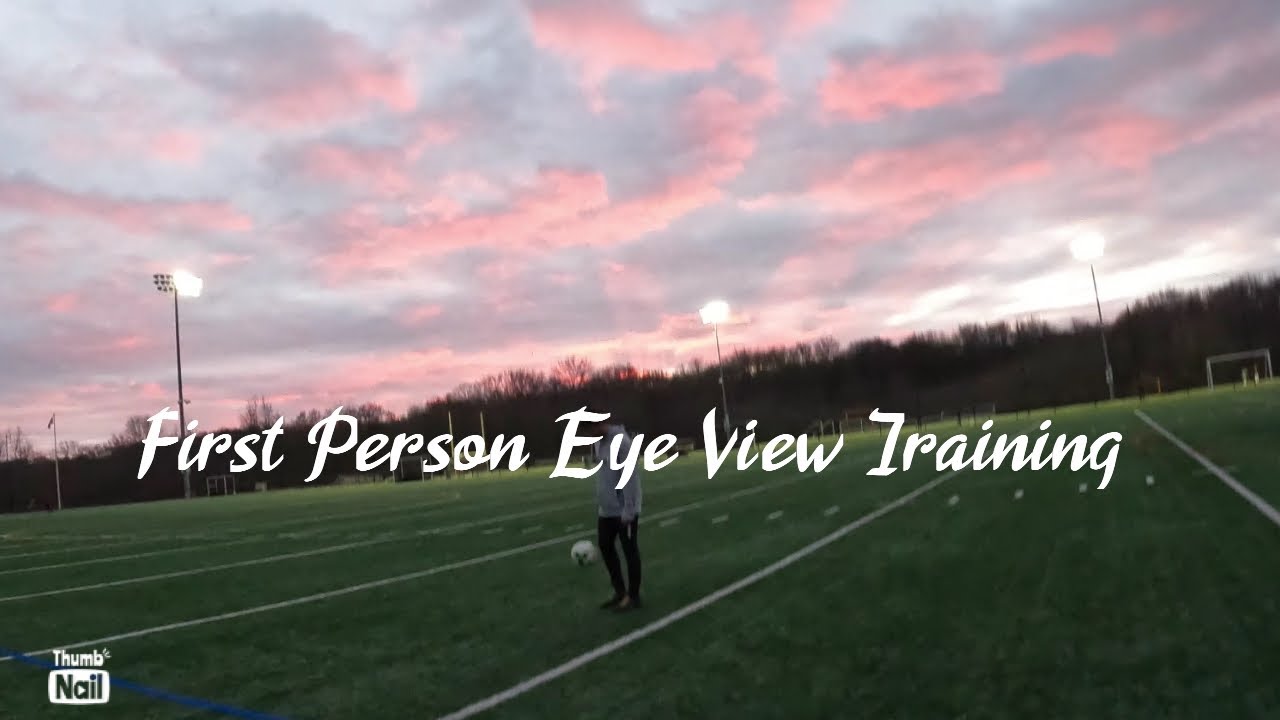 First Person Eye view offseason soccer training session - YouTube