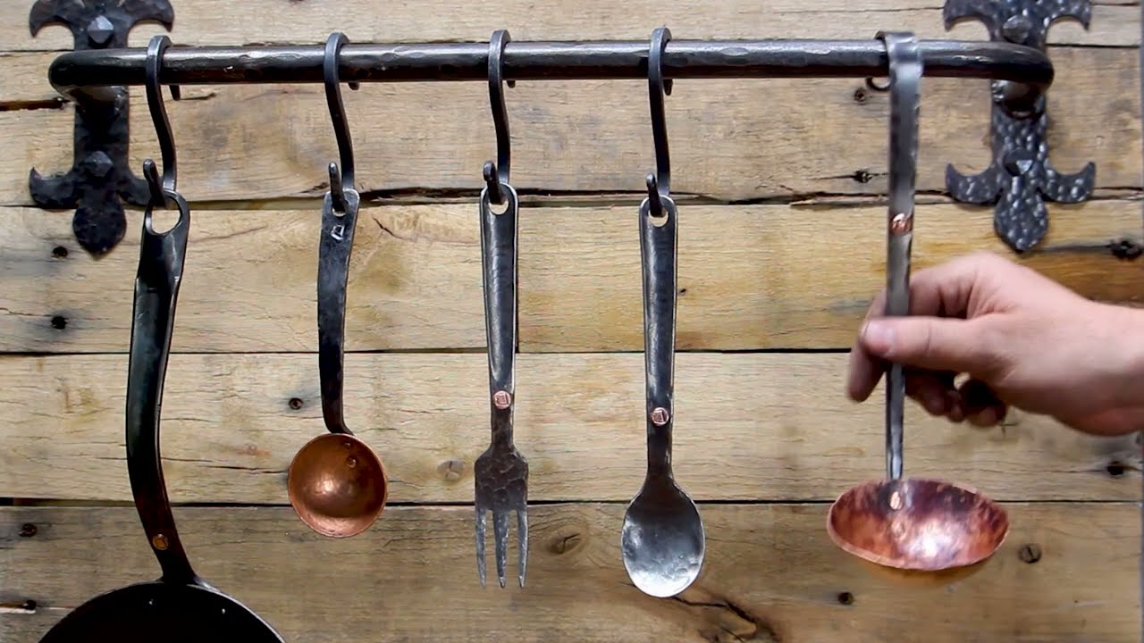 Hand Forging a Copper Ladle w/ Stainless Handle - YouTube