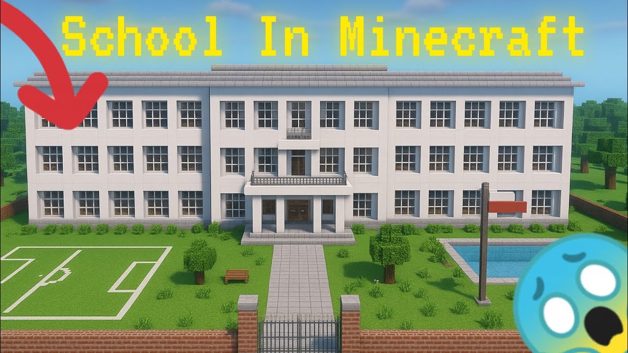 I Build School In Minecraft 😱|Minecraft|game|gaming| - YouTube