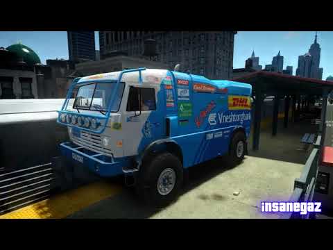 GRAND THEFT AUTO IV KAMAZ 4911 RACE TRUCK CRASH TESTING HD