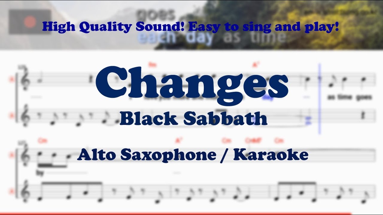 Changes - Black Sabbath (Alto Saxophone Sheet Music Eb Key / Karaoke ...