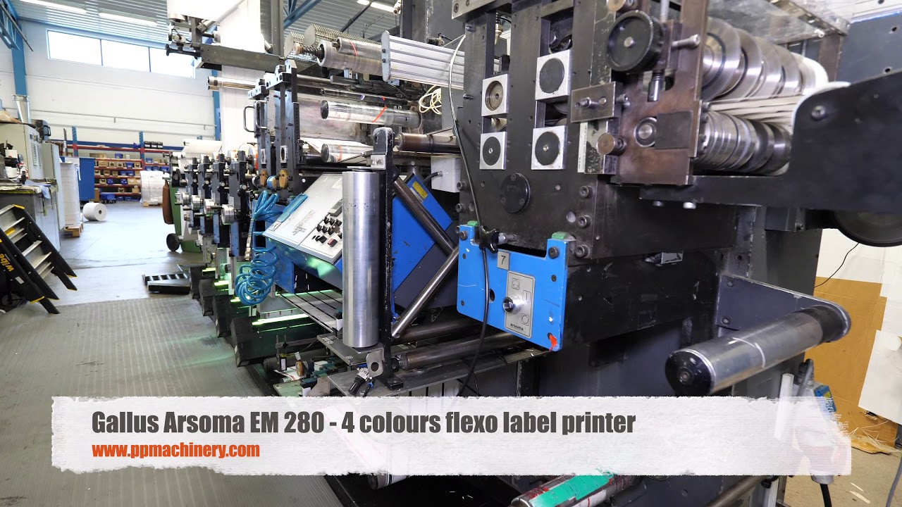 Gallus EM 280 4 colours flexo label printer with UV and hot air - for ...