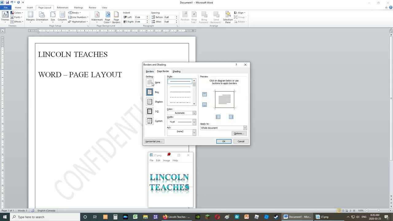 Word Basics - Page Layout Ribbon - YouTube