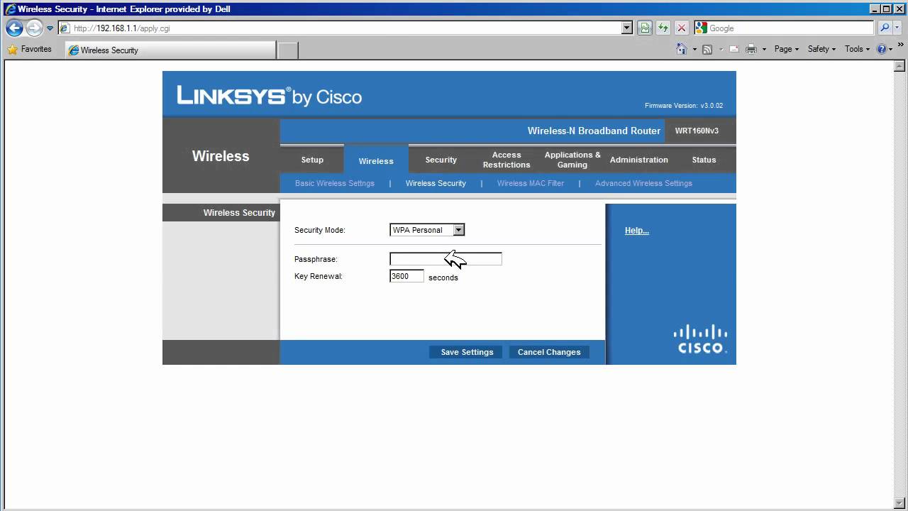 Linksys WRT160N Wireless Security - YouTube