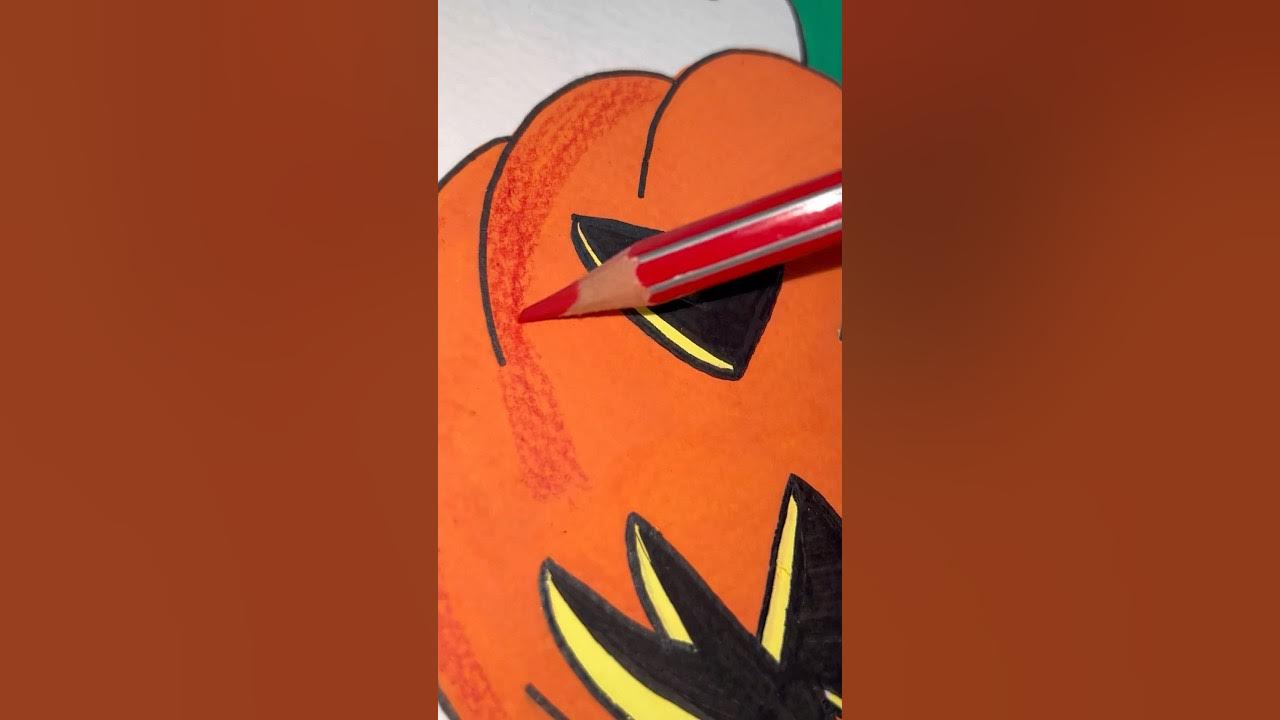 How to draw Jack O' Lantern | Halloween drawing #shorts - YouTube