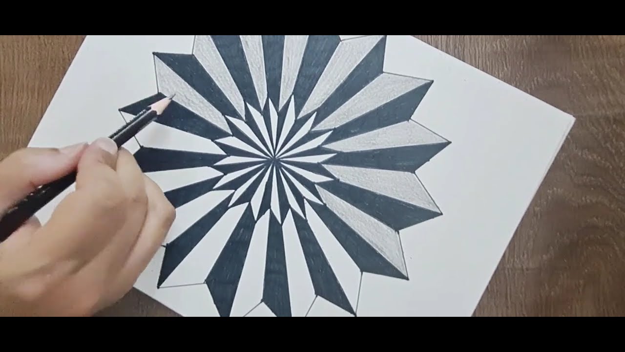 How to Draw Optical illusion Art| Geometric Optical illusion Art| Easy ...