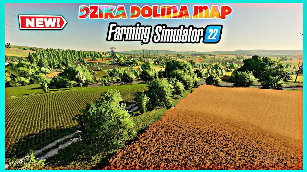 DZIKA DOLINA - NEW MOD MAP: FARMING SIMULATOR 22 *FLY OVER* - YouTube