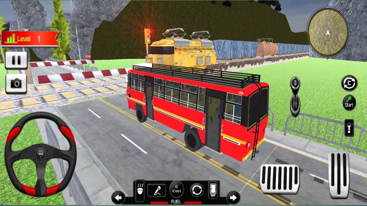 Indian Volvo bus simulator gameplay level 1| Indian vlovo bus simulator ...