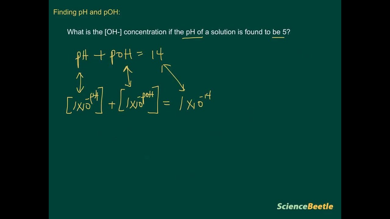 calculating pH & pOH (part 3) - YouTube