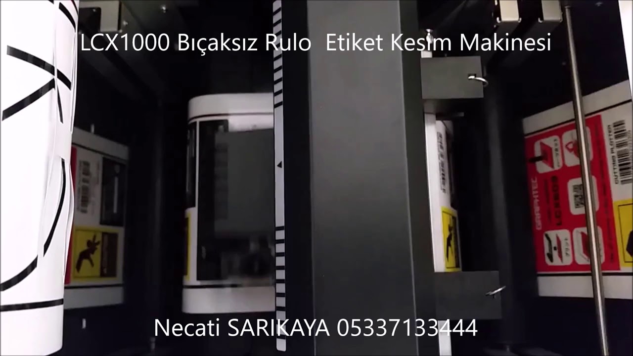 Bıçaksız rulo etiket kesim makinası // Kameralı poza okumalı plotter ...