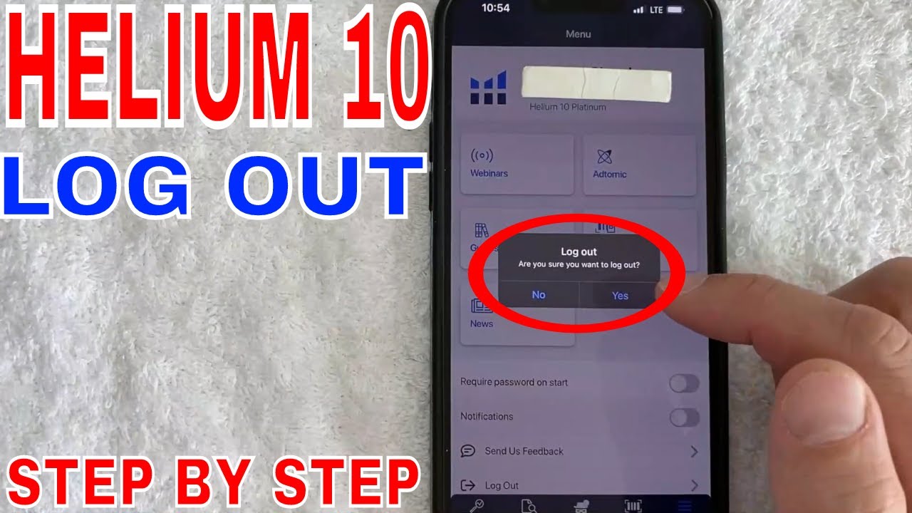 How To Log Out Of Helium 10 Account In App 🔴 - YouTube