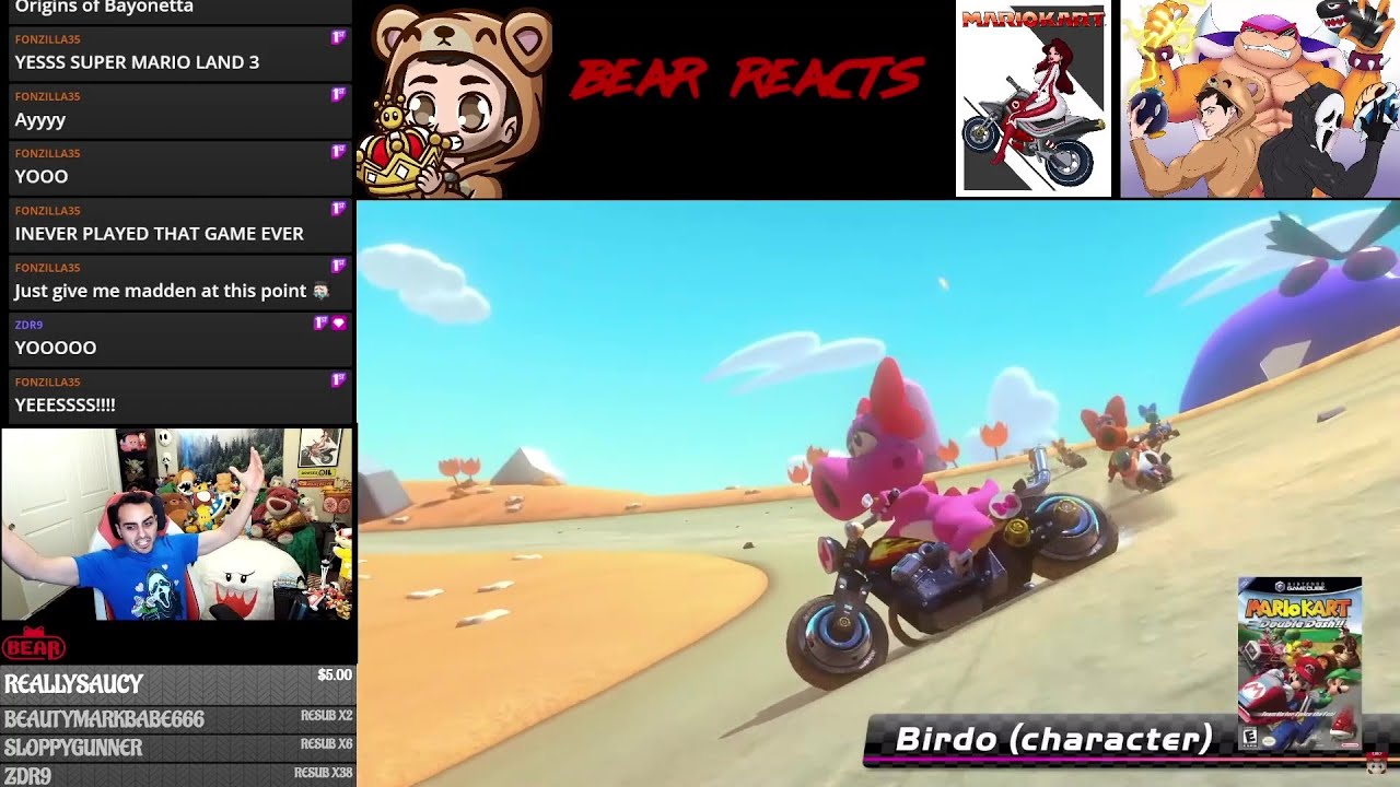 WAVE 4 DLC REACTION - BIRDO and YOSHI ISLAND // Bear Reacts Mario Kart ...