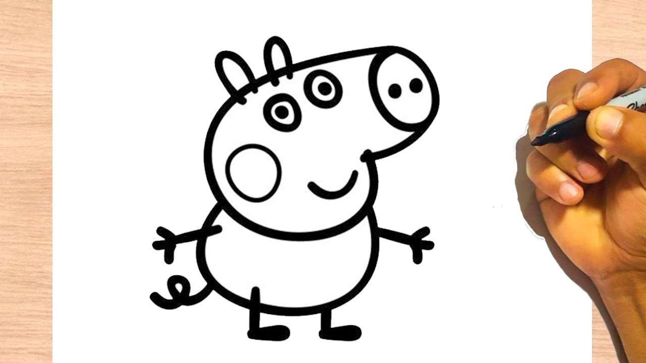 How to Draw GEORGE (Peppa Pig) easy - Drawing Step by Step - YouTube