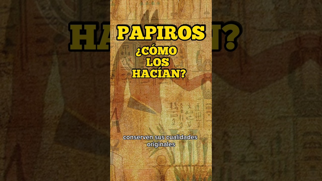 Así es como se hacían los PAPIROS en el Antiguo Egipto - YouTube
