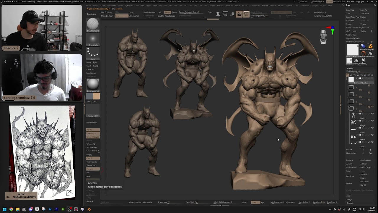 Cz Live | Batman Absolute | ZSketchSaturday | Inspired by the art of ...