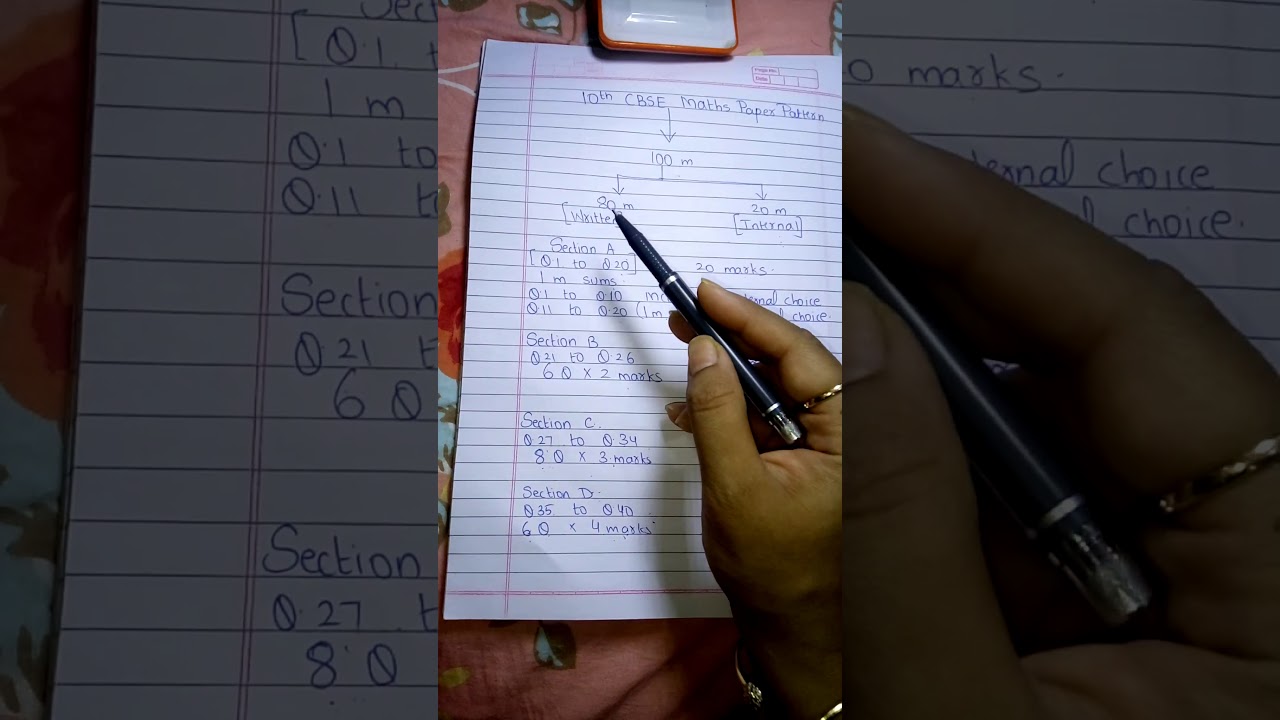 10th CBSE Maths Paper Pattern - YouTube