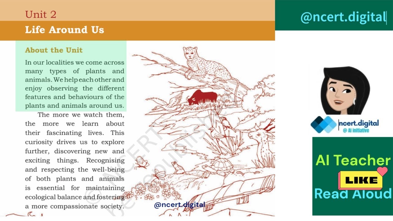 UNIT 2 | LIFE AROUND US| CLASS 3 EVS | OUR WONDROUS WORLD| AI VOICE ...