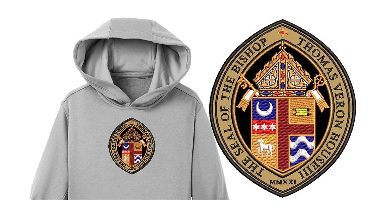Seal of Bishop Embroidery logo for Hoodie. - YouTube