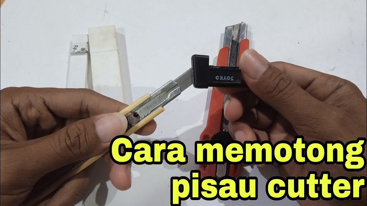 Cara memotong pisau cutter - YouTube