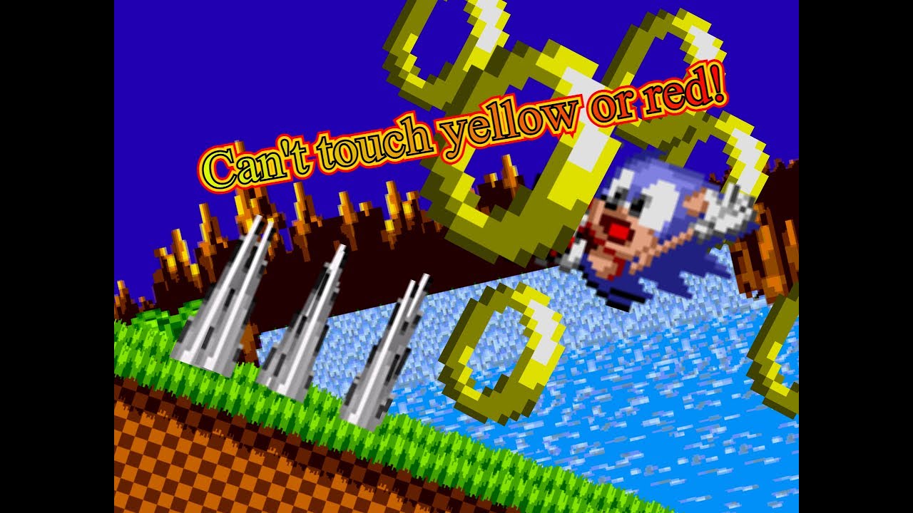 Can You Beat Sonic 1 Green Hill Zone Without Touching Yellow Or Red ...