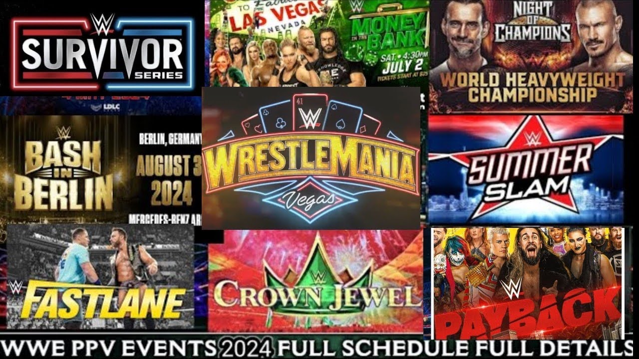 2024 All Upcoming Premium Live Event list |WWE All PPV & Special Events ...